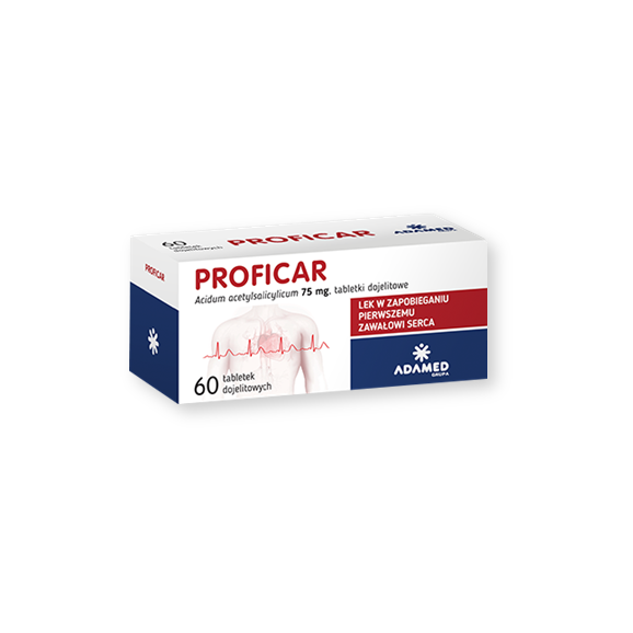 Proficar, 75 mg, tabletki dojelitowe, 60 szt.